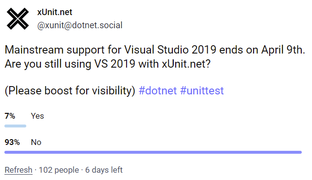xUnit.net (@xunit@dotnet.social) - dotnet.social xUnit.net (@xunit@dotnet.social) - dotnet.social